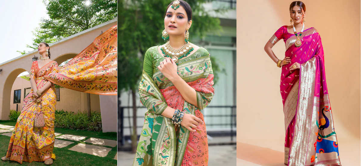 Exploring the Colors of Tradition and Elegance in Paithani Sarees ...